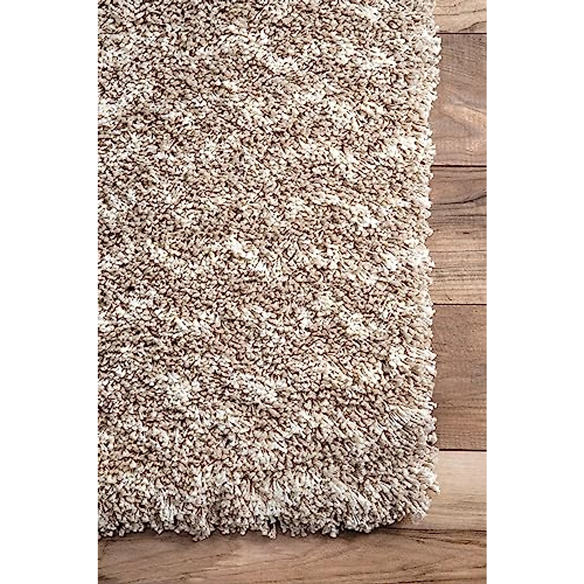 nuLOOM Cuellar Chevron Shag Area Rug, 9x12, Cream