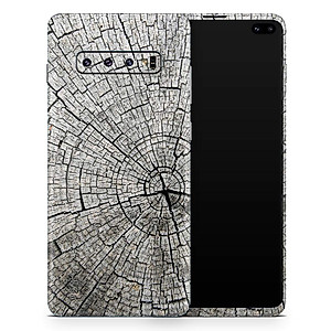 DesignSkinz Aged Cracked Tree Stump Core Protective Vinyl Decal Wrap Skin Cover Compatible with The Samsung Galaxy S20 (Screen Trim & Back Glass Skin)