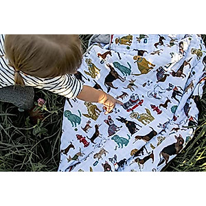Little Unicorn – Woof Cotton Muslin Quilt Blanket | 100% Cotton | Super Soft | Babies and Toddlers | Large 47” x 47” | Machine Washable…