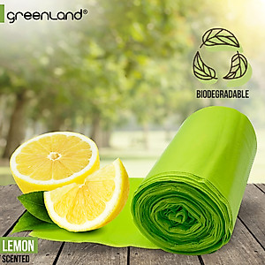 Greenland Biodegradable Diaper Pail Bags Compatible with Ubbi – Lemon Scented (75 Bags, 13 Gallons)