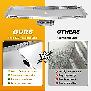 Replacement Grease Tray with Catch Pan for Dyna Glo Grill Replacement Parts, Universal Drip Pan for 4 5 Burner Gas Grill Nexgrill Replacement Parts, Grill Tray for Kenmore BHG Expert Grill (24-30")