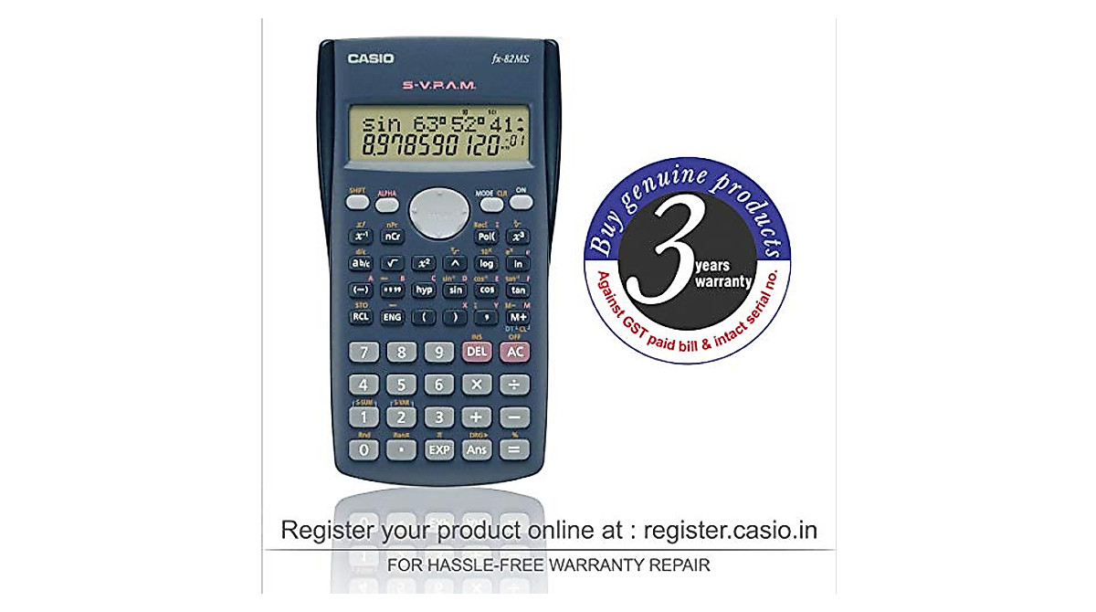 Casio FX-82MS Scientific Calculator – 2-Line Display for Students & Pro