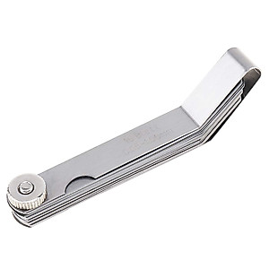 OriGlam Offset Feeler Gauge Set with 16 Blades, Standard Metric Offset Valve Feeler Gauge for Measuring Gap Width/Thickness 0.05mm - 1.0mm