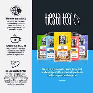 Tiesta Tea - Dried Hibiscus | Cut & Sifted Hibiscus Flower | Premium Loose Leaf Tea Blend | Non-Caffeinated Tea | Make Hot or Iced Tea & Brews Up to 200 Cups - 16 Ounce Resealable Bulk Pouch