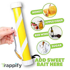 Glow-in-The-Dark Fly Stick by Trappify: Premium Indoor & Outdoor Fly Traps | Water-Resistant Sticky Trap for Fruit Fly Traps for Indoors, Gnat Traps for House Indoor, and Fly Trap Indoor (4 Pack)