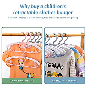 Baby Hangers,20 Packs Adjustable baby hangers for nursery,Non-Slip and Extendable Child Hangers for all children Adjustable Baby Nursery Closet Hangers