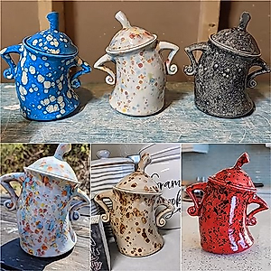 INFTOYCO Canister With Attitude, Fun Sassy Airtight Ceramic Food Storage Jar with Airtight Lid, Cute Ceramic Desktop Ornaments, Perfect for Coffee Tea Sugar Spices and More Food Jars (A)