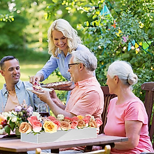 4Pcs Acrylic Flower Vase with 16 Holes,(15.8*4*2.4inch)Decorative Long Clear Vase Modern,Rectangular Acrylic Vases for Wedding Centerpiece Votives Box for Dining Table Reception Home Party Decorations