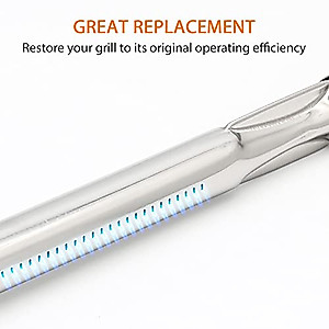 69787 Grill Burner Tubes for Weber Spirit 300 Series and Spirit II 300 Series, Spirit E310 E320 E330 S310 S320 S330 SP330 Gas Grills with Up Front Controls, Stainless Steel 304, 18 Inch