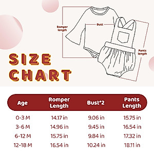 Tiny Cutey Newborn Baby Girl Clothes Bell Sleeve Romper and Corduroy Overalls Shorts Infant Girl Fall Outfits (White Romper & Brown Overalls, 6-12 Months)