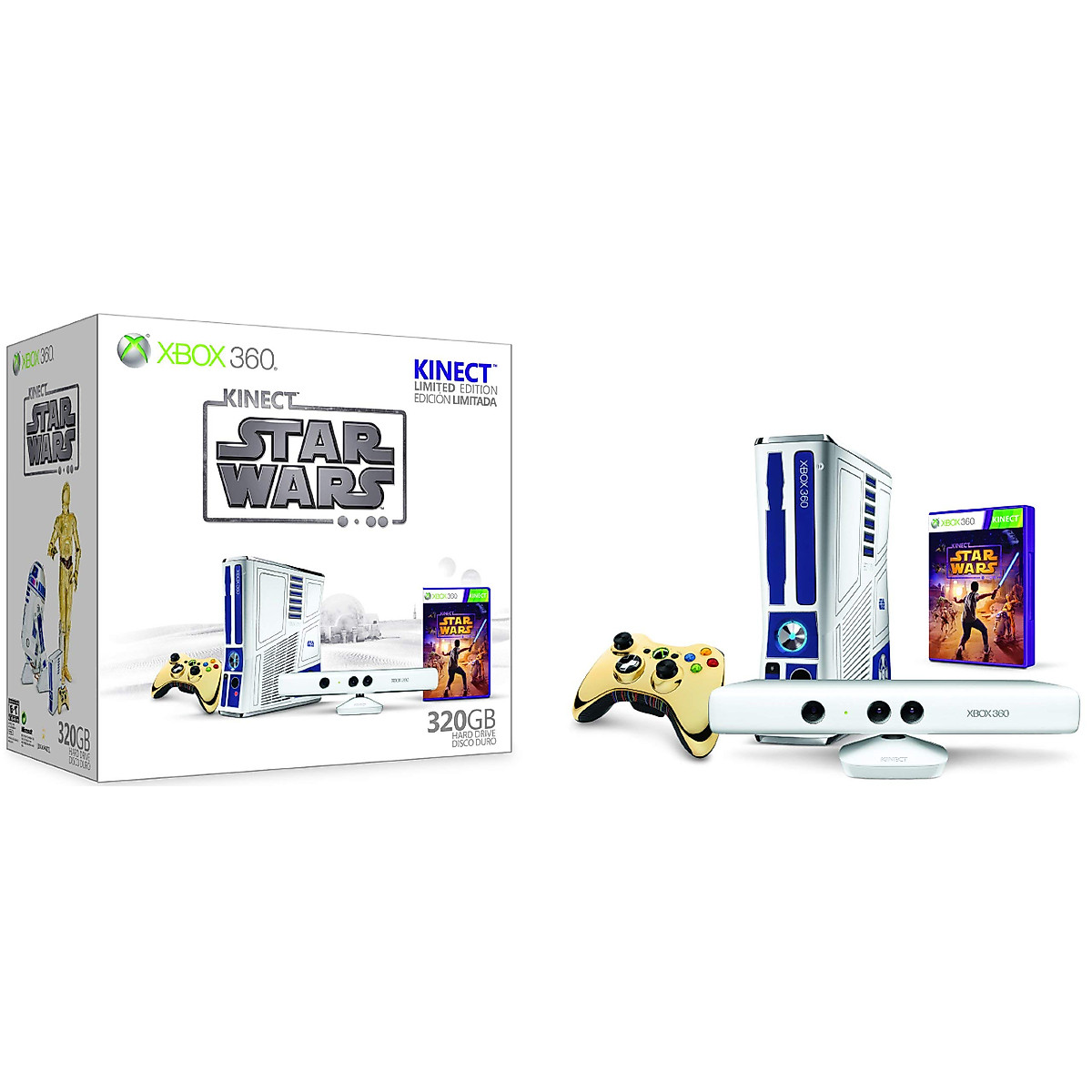 Xbox 360 Limited Edition Kinect Star Wars Bundle (Renewed)