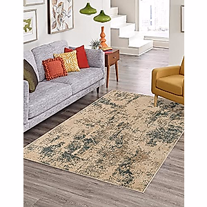 Unique Loom Tuareg Collection Vintage Distressed Traditional Area Rug, 8 x 10 ft, Beige/Green