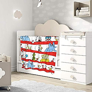 Red White Unisex Baby Blanket Super Soft Reversible Nursery, Swaddle Stroller Infant Toddler Bedding for Kids 30 x 40 Inch (76x102cm)