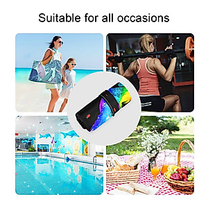 Galaxy Animal Unicorn Reusable Wet Dry Bags for Baby Cloth Diapers with 2 Zippered Pockets, Waterproof Travel Bag Beach Pool Gym Bag for Wet Swimsuits Toiletries Swim Bag, (2 Pack)