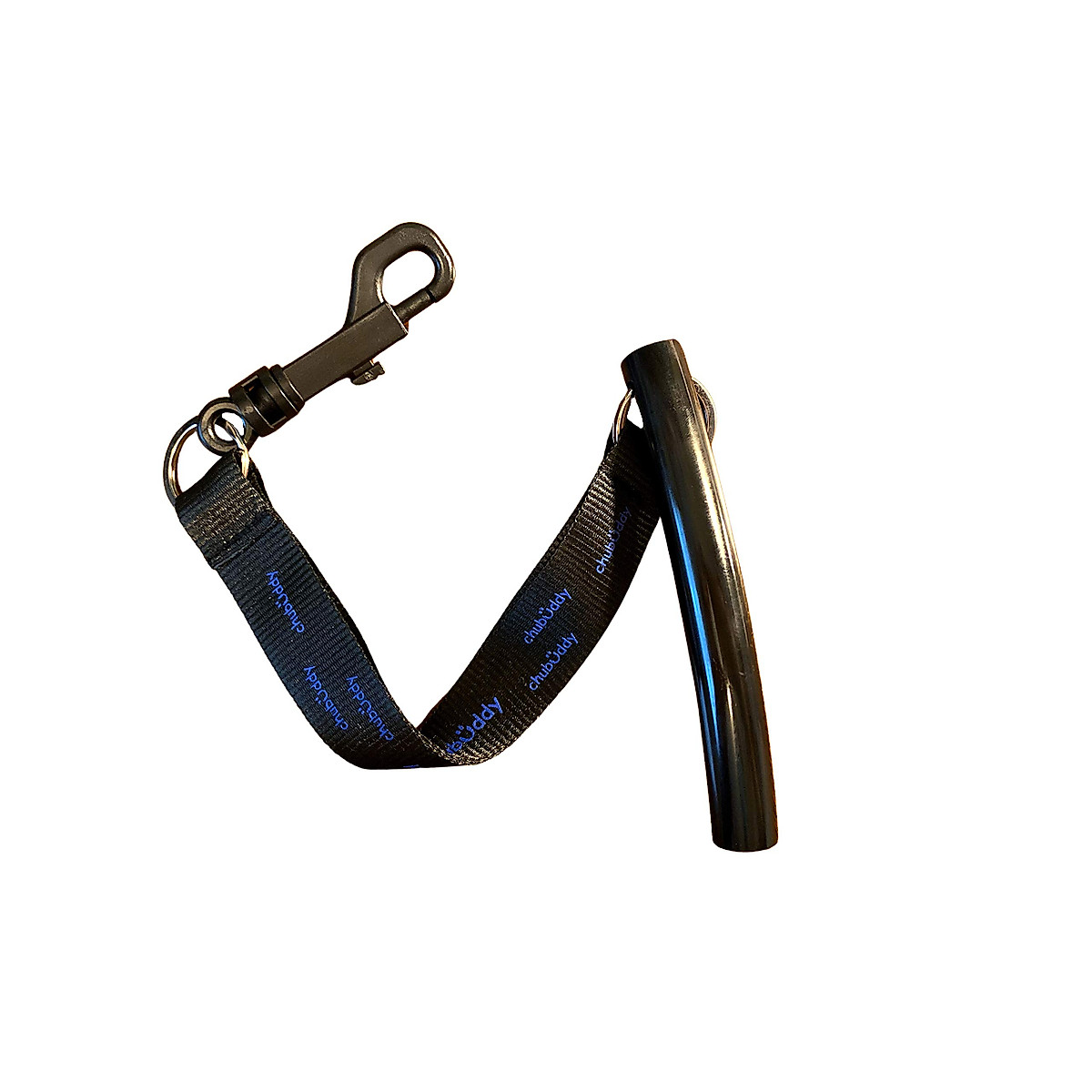 chubuddy Chewy Holders Set of 2 in Black - 2 black tether-bracelets & 2 natural straps