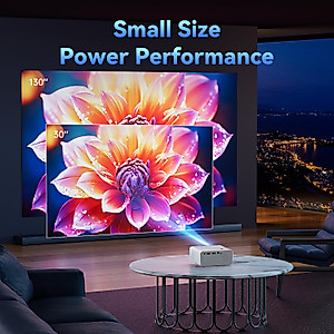 Mini Projector, CiBest Outdoor Projector 1080P Full HD, 2023 Upgraded 9500L Portable Projector, Small Home Movie Projector 200" Supported, Compatible with PS4, PC via HDMI, VGA, AV, and USB