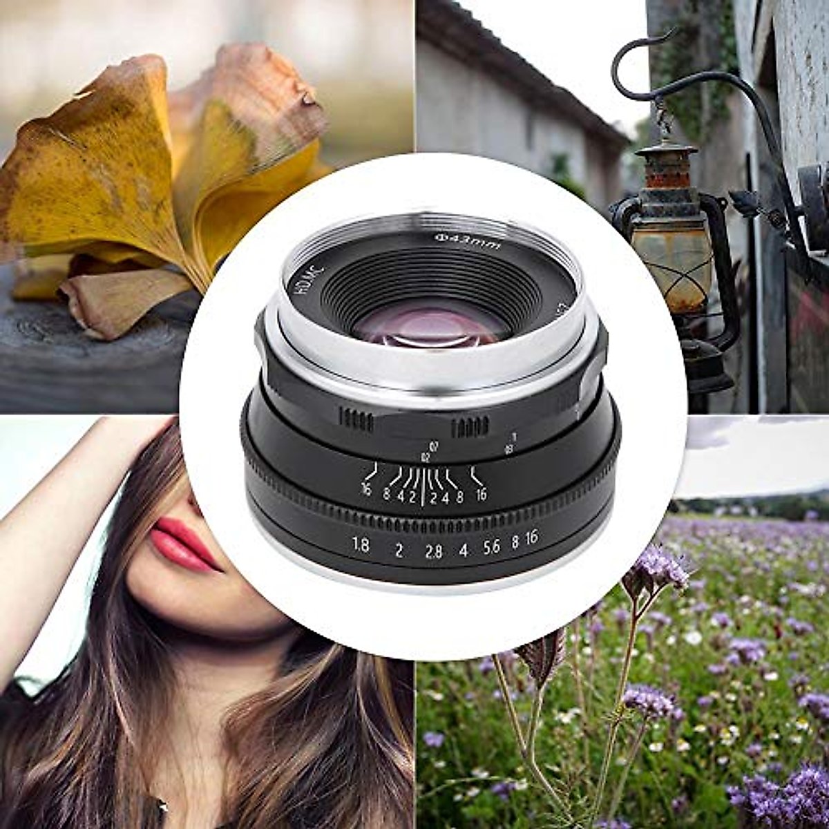 Camera Lens Portable Mirrorless Camera Lens 25mm F1.8 Multi-Layer Coating Mirrorless Camera Lens EF-M/EOSM Mount for Canon M2/M3/M5/M6/M10/M100/M50(Black)