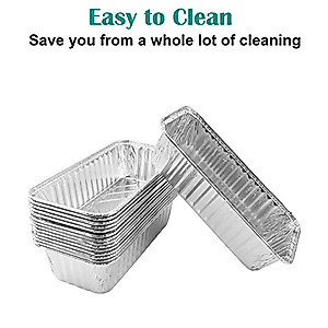 EasiBBQ Aluminum BBQ Foil Grill Drip Pans, BAC404 Grease PAN Liner for Traeger Timberline Pellet Grills, 15 Pack