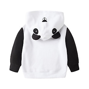 Mud Kingdom Cute Toddler Boy Fleece Jacket with Hood 24 Months Panda