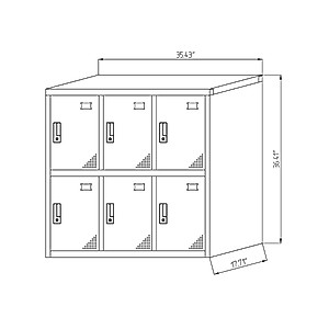 MAYROY Metal Locker Office Storage Locker Home Steel Locker School Storage Organizer, Storage Cabinet for Kids Students Employee (White, W6D)