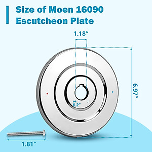 Chateau Collection Escutcheon Replacement for Moen 16090, Fit One-Handle Tub and Shower Faucets