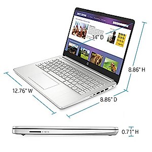 2022 Newest HP Premium Laptop, 14" FHD IPS LED Display, Intel Quad-Core Processor, Intel UHD Graphics, 16GB RAM, 1TB PCIe SSD, Bluetooth 5.0, Windows 11 (Renewed)