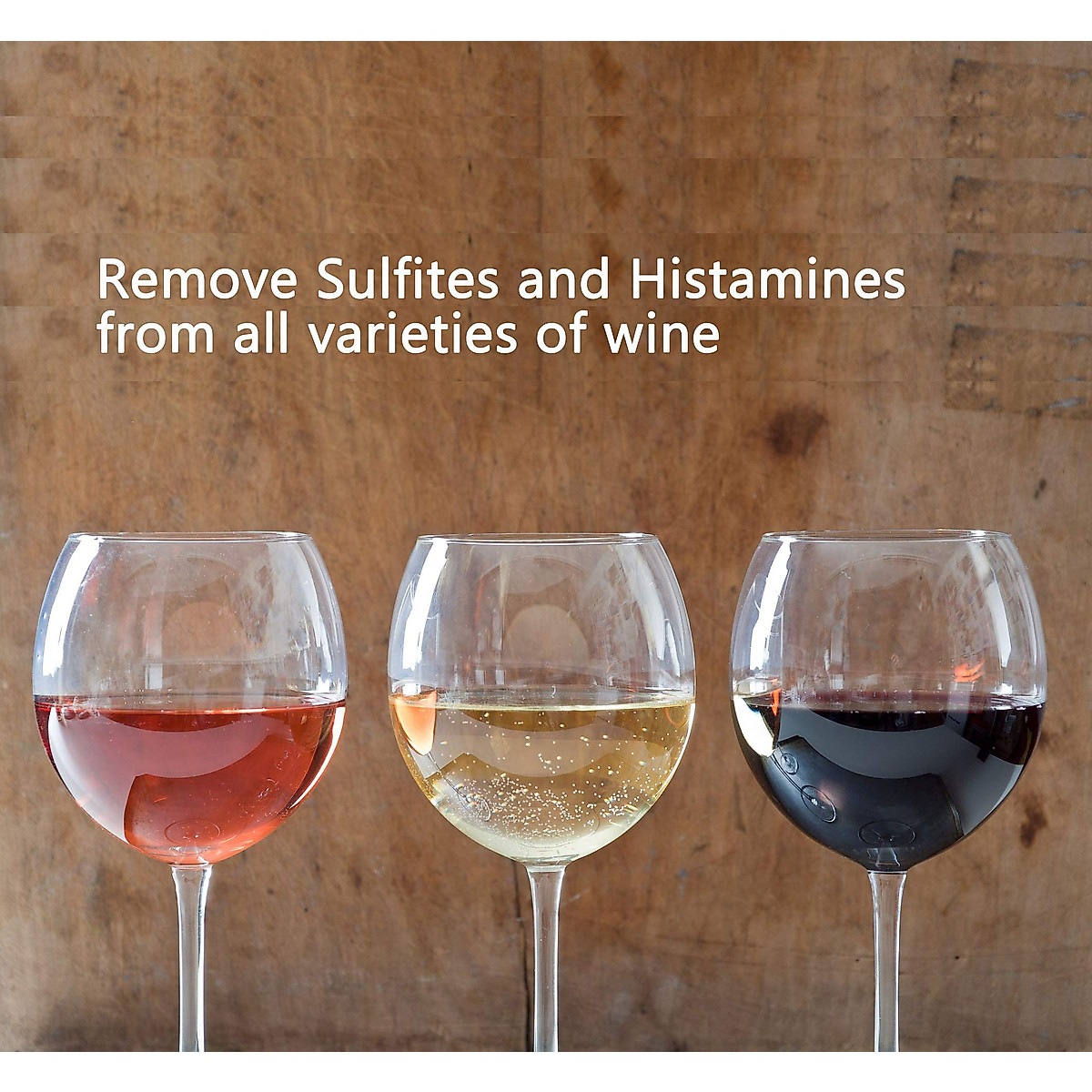 Allinko Wine Filters (48 Pack), Remove Sulfite Tannin and Histamines, All Natural Ingredients, Wine Allergy Sensitivity Prevention, Stop Wine Headaches Nausea