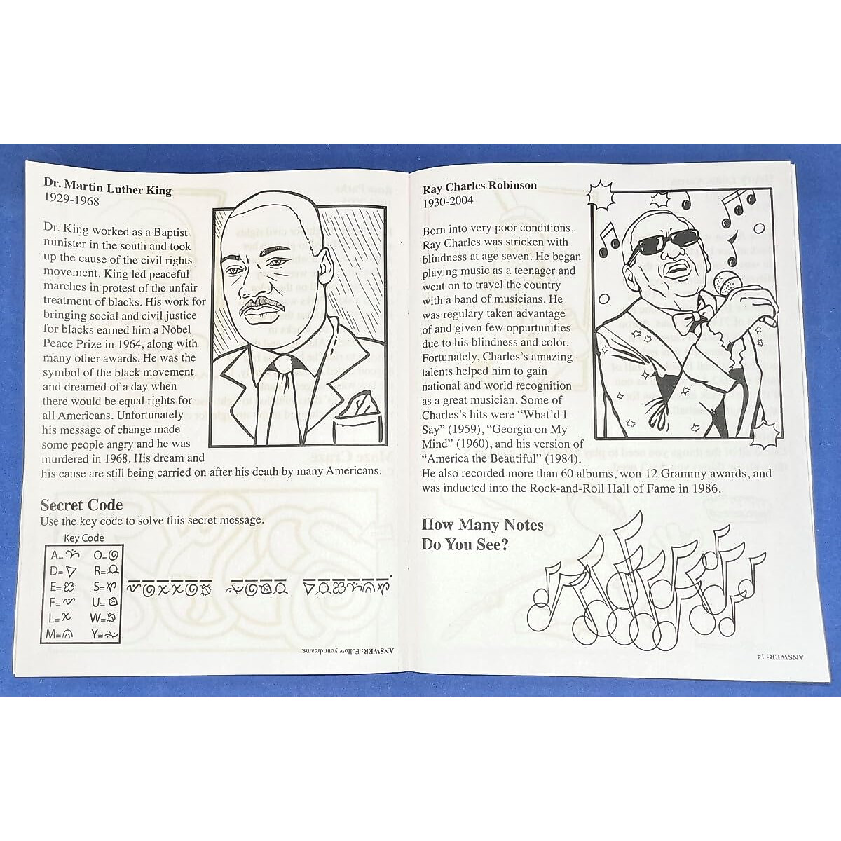 ZOCO - Black History Educational Coloring Books (25 Bulk Pack, Without Crayons) - African American History Month Handout - Games, Puzzles, Activities for Kids