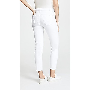 7 For All Mankind Womens Jeans Roxanne Ankle Pant, White, 30