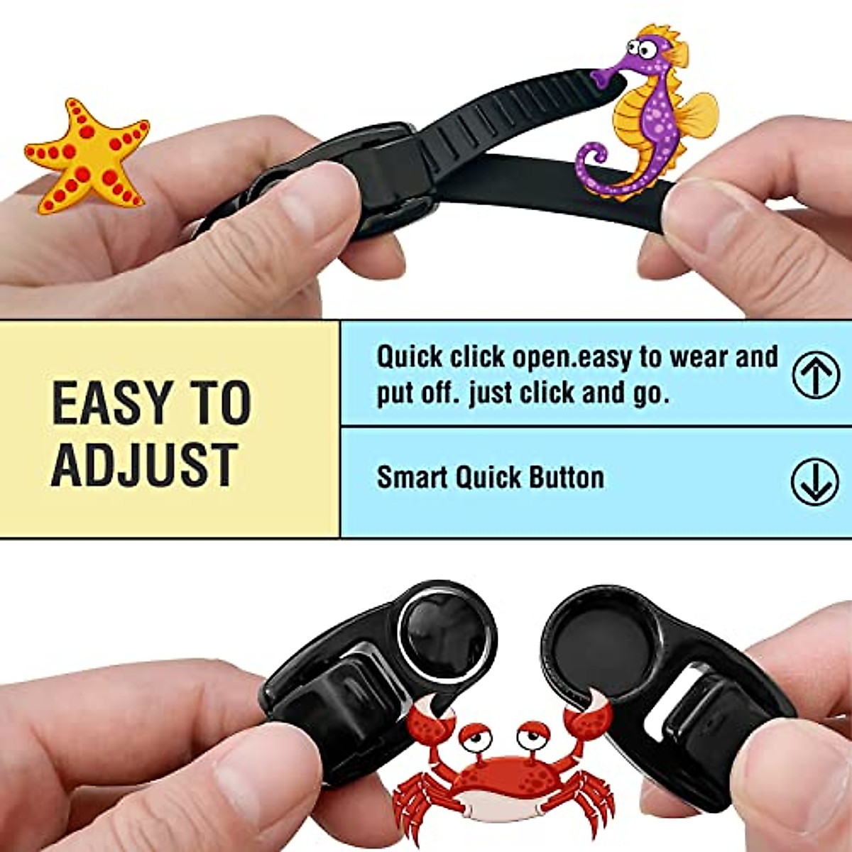 EasYoung Kids Swim Goggles, 2-Pack Swimming Goggles for Child Teens Boys Girls 4-16, Waterproof Swim Pool Goggles