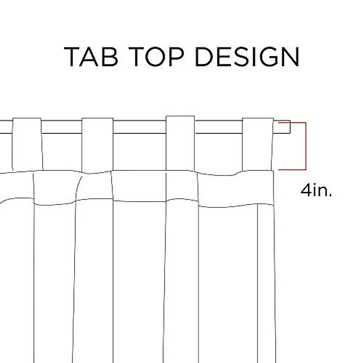 Madison Park Andora Embroidered Back Tab Fabric Single Window Living Room, Transitional Rod Pocket Light Curtain for Bedroom, 1-Panel Pack, 50 x 84, Navy