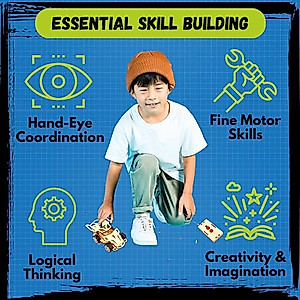 Make It At Home - DIY Build Your Own RC Car Kit - Buildable Model - Wooden Cars to Build & Paint - STEAM & STEM Kits Project - Crafts for Boys Ages 8-12 - Wood Simple Machine for Kids