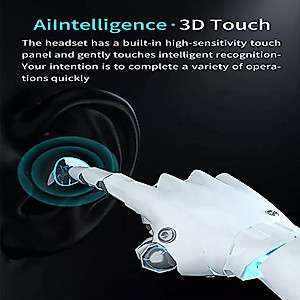 NGNIUS TECH. Wireless Earbuds Bluetooth Headphones with Charging Case, Noise Cancelling, 5.1 Earbuds, 3D Touch Control, Siri Voice Assistant, LED Display, IPX7 Waterproof & Sweatproof, M10