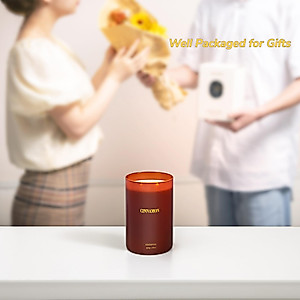 Goodpick Cinnamon Scented Candles 22 oz, Classic Luxury Candles for Home, 2-Wick Soy Candle, Large Jar Candles Gifts for Women, Birthday, Christmas, Bath, 120 Hours Burn Time