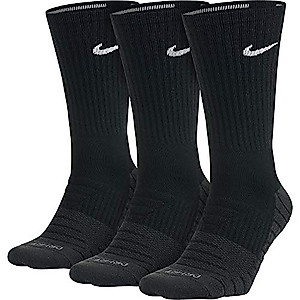 Nike Dry Cushion Crew Training Socks 3-Pair Pack Black/Anthracite/White MD (US Men's Shoe 6-8, Women's Shoe 6-10)