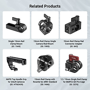 SmallRig 15mm Carbon Fiber Rods (4 Inch) for 15mm Rail Support System - 1871