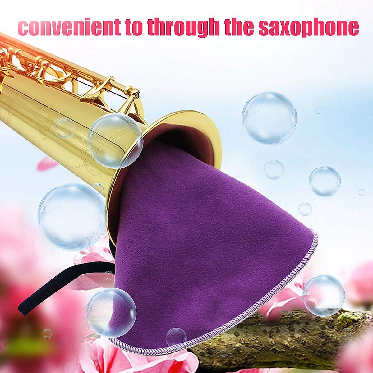 Saxophone Clarinet Cleaning Swab Sax Saxophone Clarinet Cleaning Cloth Saxophone Cleaning Kit, Clarinet Swab Cleaner Inside Tube Cleaning Cloth for Flute Oboe Clarinet Saxophone