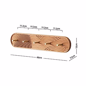 Clothes hook Hanger Wall Hanging Wall Porch Bedroom Clothing Store Clothes Hanger Brass Hook 60×12cm