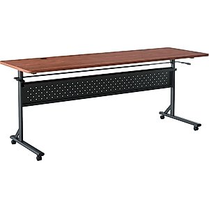 Lorell Shift 2.0 Flip Mobile Nesting Table, Cherry
