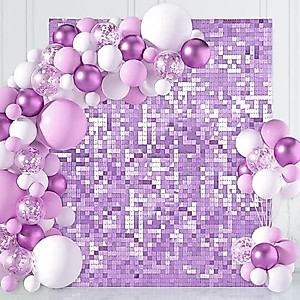 Light Purple Sequin Backdrop Shimmer Wall Backdrop 6ftx4ft Photo Backdrops for Birthday Anniversary Wedding Engagement Decorations