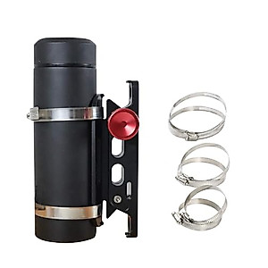 MFC New Multi-Purpose Aluminum Adjustable Fire Extinguisher Holder Mount with 8 Clamps(4 pcs Extra Adjustable Rings for Spare Using) Compatible with for Jeep Wrangler UTV Polaris RZR Ranger