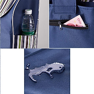 SH-gwtc Shopping Trolley,Foldable Shopping Cart 2 Wheels Climbing Trolly/Waterproof Shopping Bag/Collapsible Push Pull Carts (Color : A)