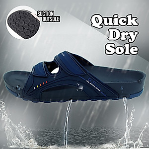 Gold Pigeon Shoes GP Pirogue Orthoheel Slide Sandal: 9030 Navy, Women Size 13 & Men Size 11-11.5 (9030-navy-44)