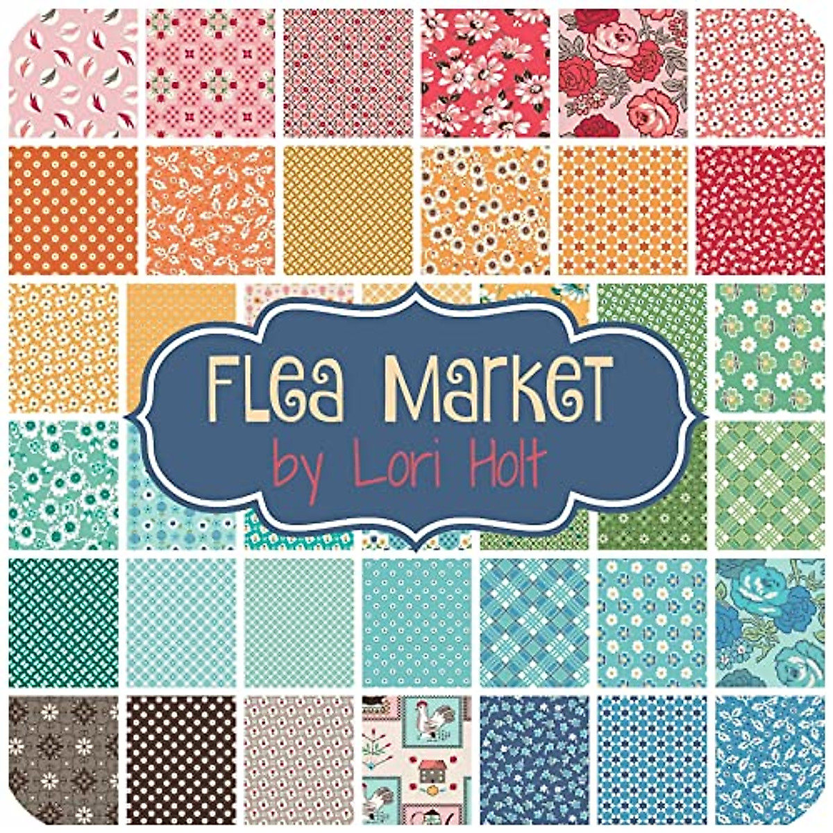 Flea Market Scrap Bag (Approx 2 Yards) by Lori Holt for Riley Blake 2 Yards DIY Quilt Fabric