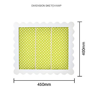 Toddler Room Decorative Memo Pad Polk Dots Fabric Memory/Memo Photo Bulletin Board for Nursery Room Kids Room Decor 17.7 x 15.7 Inches (Green)