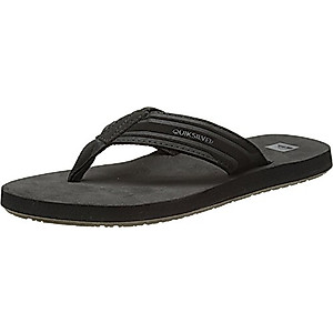 Quiksilver Men's Monkey Wrench 3 Point Sandal, Black/Black/Brown, 9 M US