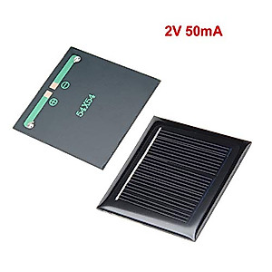 uxcell 5Pcs 2V 50mA Poly Mini Solar Cell Panel Module DIY for Light Toys Charger 54mm x 54mm