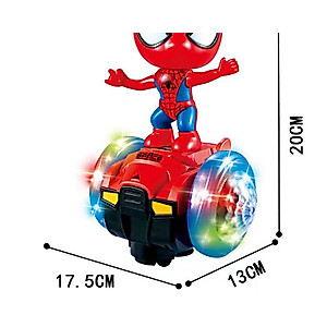 Spider-Man Robot Toys, Robot Interactive Toy Car with Colorful Flashing Lights & Music for 3+ Year Old Boys Girls