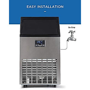 Northair Ice Machine 150LBS/24H Stainless Steel Commercial Ice Maker (150LB)