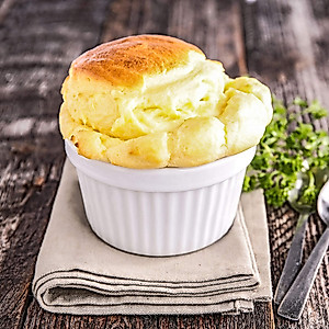 Ramekins 6 oz, Set of 8, Creme Brulee Ramekins, Souffle Dishes, Oven Safe Porcelain Ramiken Bowls For Custard, Lava Cakes, Pudding, Flan, Mini Desserts, Jam and Ice Cream, Ramekins For Baking